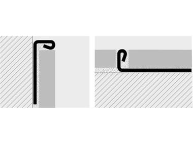 PROTERMINAL STEEL Brushed steel edge profile for walls By PROGRESS PROFILES