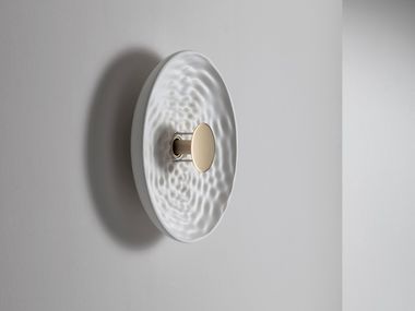 PULSE 40 Stucco and brass LED wall light By RADAR INTERIOR | design ...