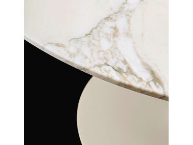 FLUTE Round marble table By Poliform | design Roberto Barbieri