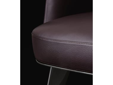 JANE Leather armchair with armrests By Poliform | design Emmanuel Gallina