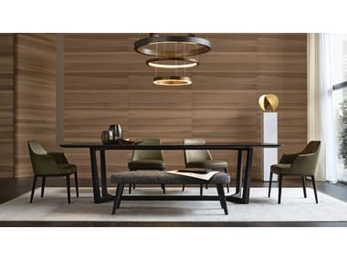 JANE Upholstered fabric bench By Poliform | design Emmanuel Gallina