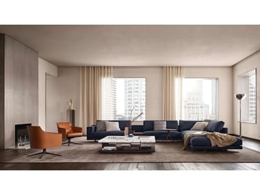 MONDRIAN Corner sectional fabric sofa By Poliform | design Jean-Marie Massaud