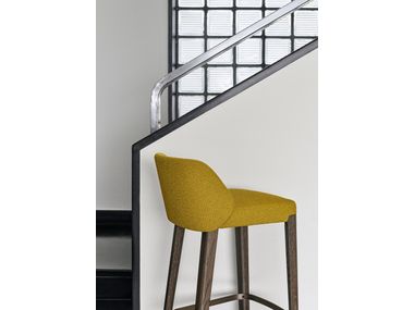 CONCHA 905/A High fabric stool with back and footrest By Potocco ...