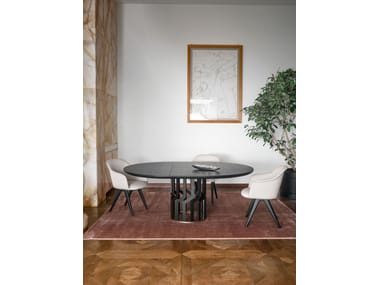 INTRECCIO 950-TC1 Extending round wooden table By Potocco | design NAVA ...
