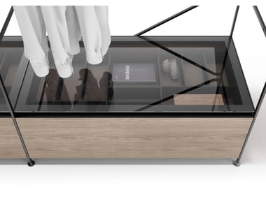 Sectional steel and wood walk-in wardrobe R.I.G. MODULES WARDROBE By DE ...