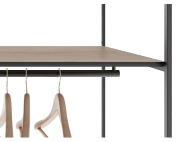 Sectional steel and wood walk-in wardrobe R.I.G. MODULES WARDROBE By DE ...