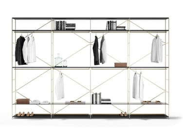 Sectional steel and wood walk-in wardrobe R.I.G. MODULES WARDROBE By DE ...