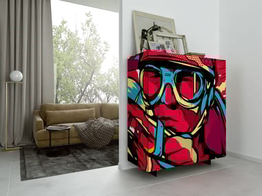 RACE Wooden highboard By PICTOOM | design VAN ORTON