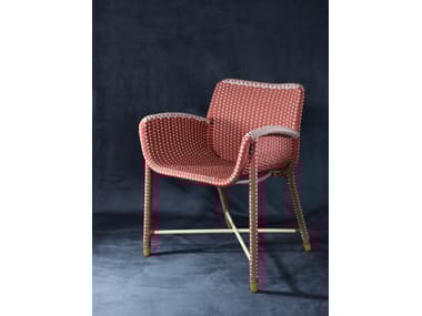 RAIN Aluminium chair with armrests By mary& | design Gian Paolo Venier