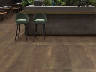 REBEL Porcelain stoneware wall/floor tiles with metal effect By Flaviker