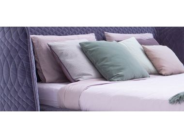 REDONDO Fabric double bed with removable cover By Moroso | design ...