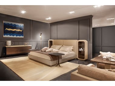 REM Upholstered bed with integrated nightstands By Tonino Lamborghini Casa