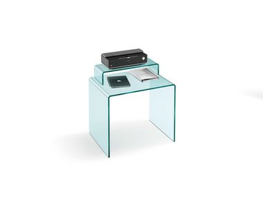 RIALTO Rectangular glass office desk By Fiam Italia