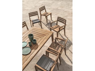 RIBOT Teak garden chair By Ethimo | design Marc Sadler