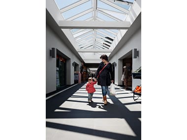 Glass and steel roof window RIDGELIGHT 25-40° By Velux Commercial ...