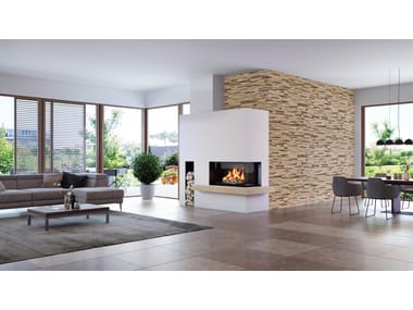 RII Caminetto a legna angolare By RUEGG