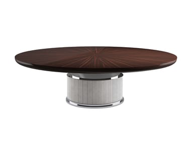 ROCK T Round wooden dining table By Capital Collection