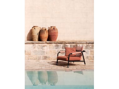 ASTRA Fabric garden armchair with armrests By RODA | design Rodolfo Dordoni