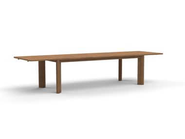 BRICK Extending teak garden table By RODA | design Gordon Guillaumier