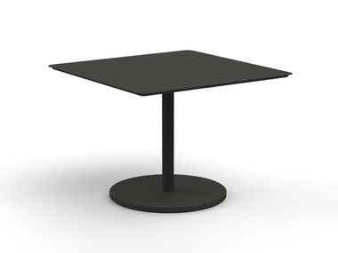 BUTTON Square powder coated aluminium garden side table By RODA