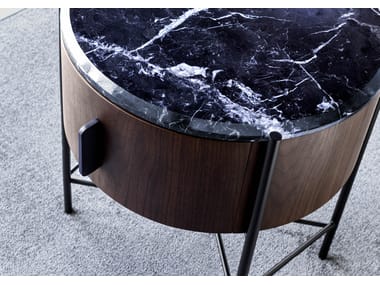 ROI Round bedside table with drawers By BertO | design Castello Lagravinese