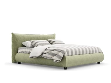 ROLLER Upholstered double bed with removable cover By Nidi