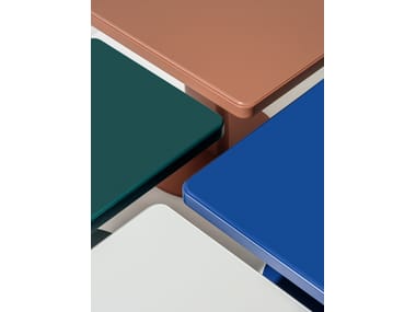 ROOPA Rectangular MDF coffee table with glass top By Arper | design ...