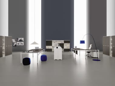 RYM Sectional extruded aluminium and melamine office desk By DVO ...