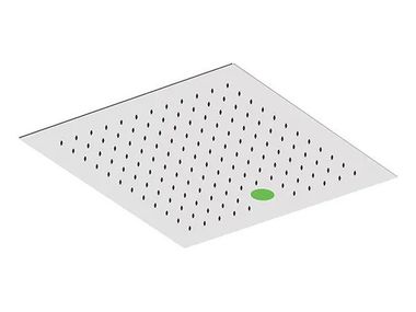 INOX DESIGN Square LED stainless steel rain shower By Remer Rubinetterie