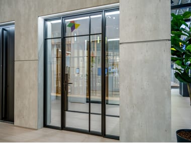 SLIM LINE 38 ULTRA SLIM Aluminum hinged door with double glass By ...