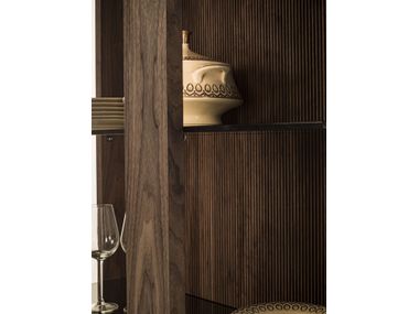 REVO OPEN Solid wood highboard with drawers By Riva 1920