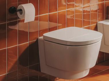 TURA 346697..0 Wall-hung rimless porcelain toilet By Roca