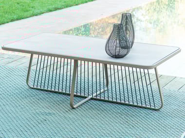 SALLY Rectangular laminate garden side table By Coro | design Riccardo Giovanetti
