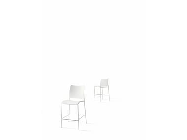 SAND High polypropylene stool with back By Desalto | design ...