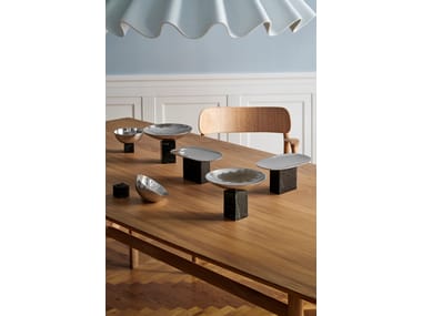 Centerpiece in cast steel and stone SAPOTO By Gejst design Kasper Friis ...