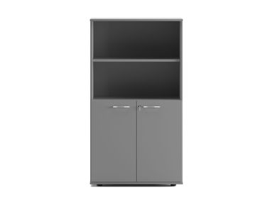 SCALA Tall melamine office storage unit with hinged doors with lock By Ersa