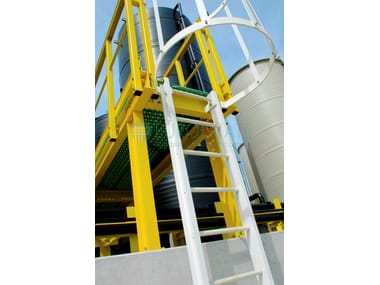 GRP (FIBREGLASS) FIXED VERTICAL LADDERS Fiberglass Industrial safety ...