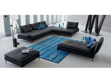 SCENARIO 2 Leather sofa By Roche Bobois | design Sacha Lakic