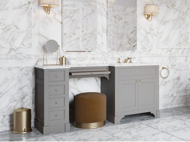 SEASON VANITY Wooden dressing table / vanity unit with marble top By ...
