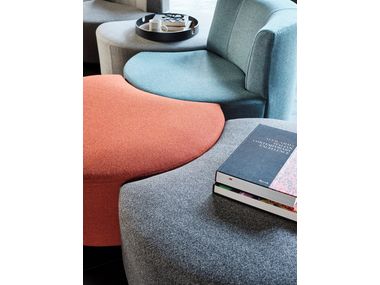 SEDUTALONGA | Bench with back Modular fabric bench with back By Mussi