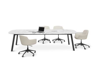 SELF | Rectangular table Rectangular marble table By Marelli