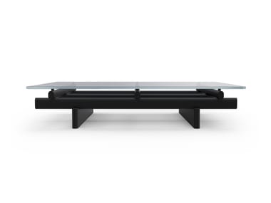 SENGU Low rectangular wood and glass coffee table By Cassina | design ...