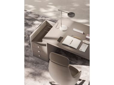 SESSANTA Rectangular wooden executive desk By PROF