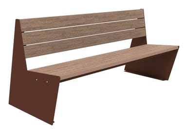 SHARP WPC bench with back By Lazzari