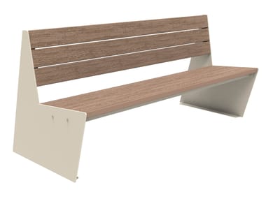 SHARP WPC bench with back By Lazzari