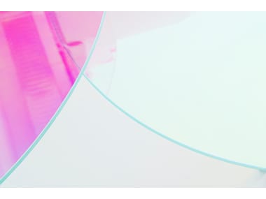 SHIMMER | Round coffee table By Glas Italia