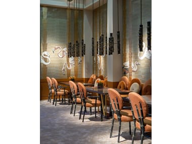 SIAM Rectangular glass table By Sicis