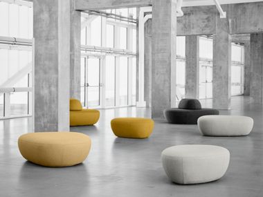 SISTERS Fabric pouf By SOFTLINE | design Busk + Hertzog