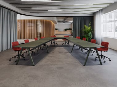 SLIDE CONNECT | Conference table Modular conference table By RENZ ...