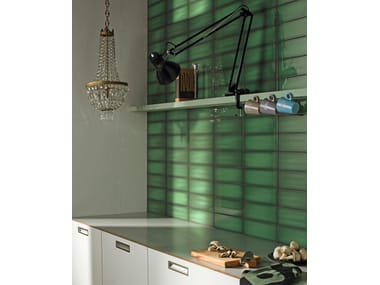 SLIDE Indoor glass wall/floor tiles By Iris Ceramica